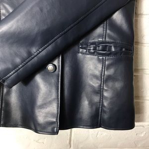 Armani Collezioni | Jackets & Coats | Armani Collezioni Blue Leather ...